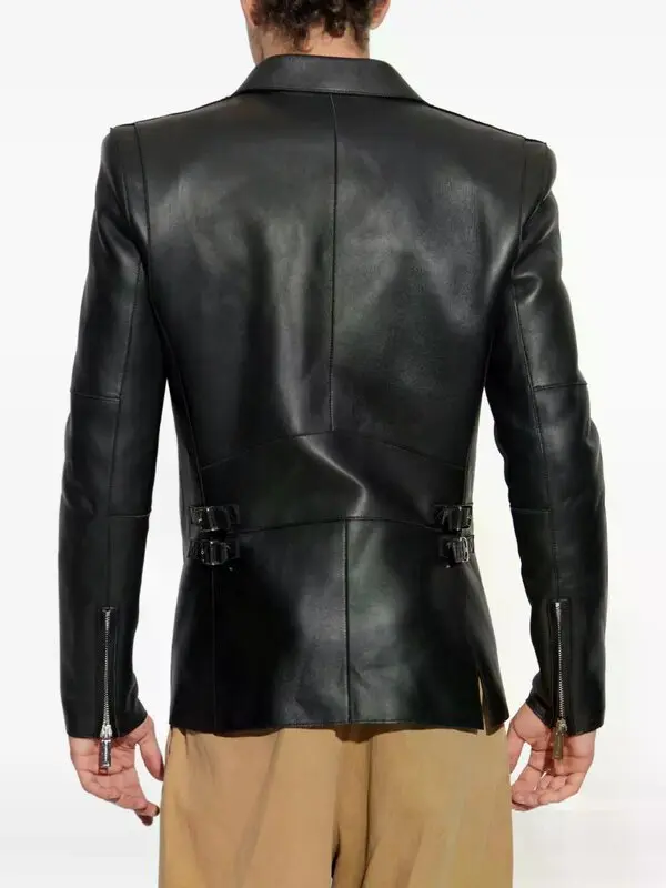 Dsquared2 Single-breasted Leather Blazer