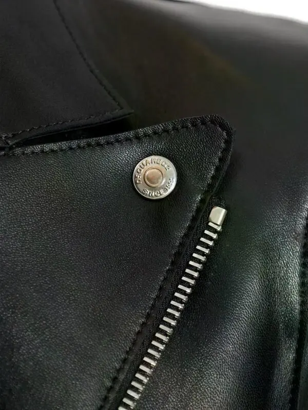 Dsquared2 Single-breasted Leather Blazer