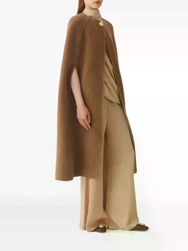 Fabiana Filippi Button-fastening Cape Coat