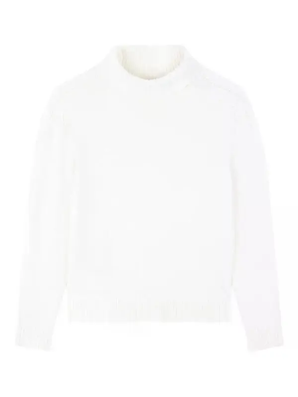 Paul & Shark Merino Wool Turtleneck Sweater - White