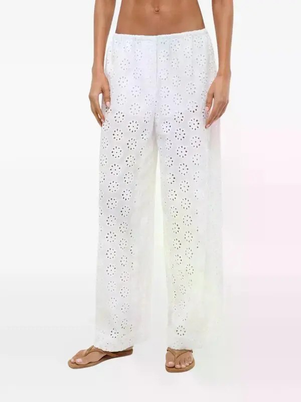 Staud Broderie Anglaise Trousers
