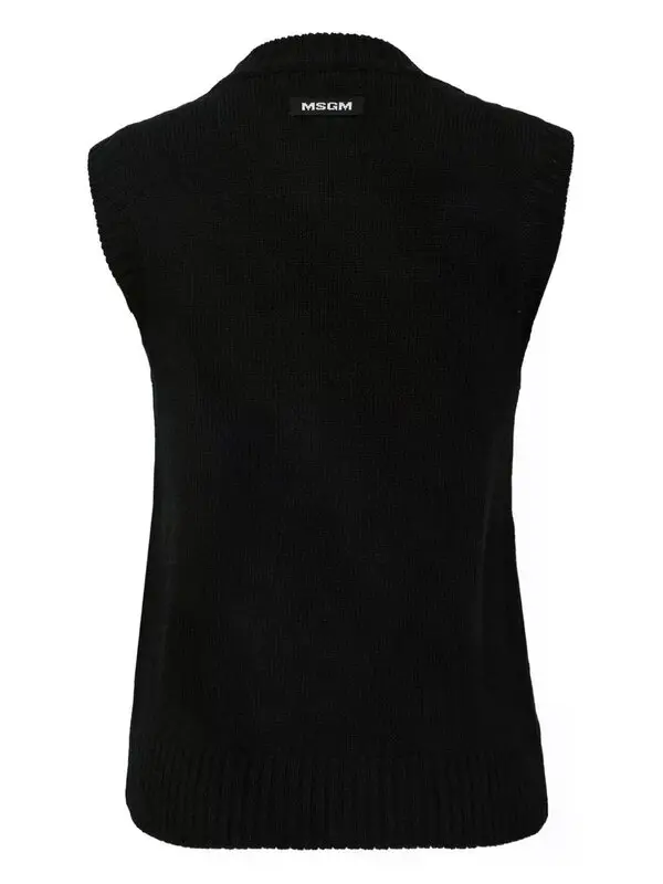 MSGM Checked Knitted Vest