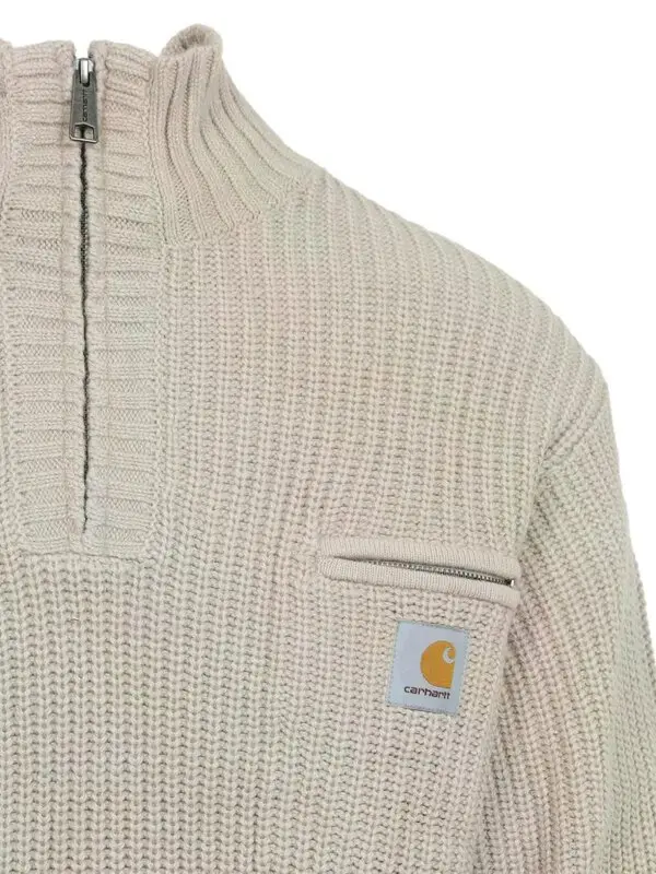 Carhartt Work In Progress Detroit Half-zip Sweater - Neutrals