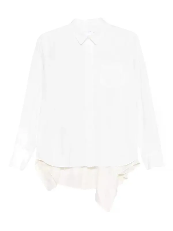 Sacai Ruffled Layered Shirt - White