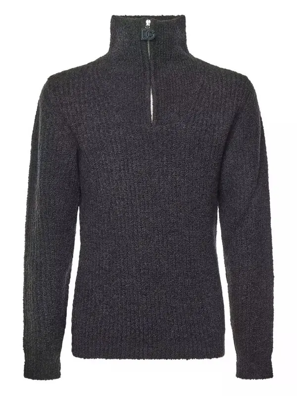 Dolce & Gabbana High-neck Zip-up Sweater