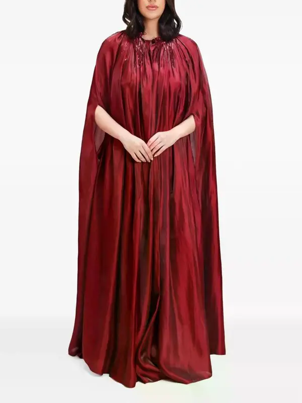 BARUNI Samarah Pleated Maxi Dress - Red