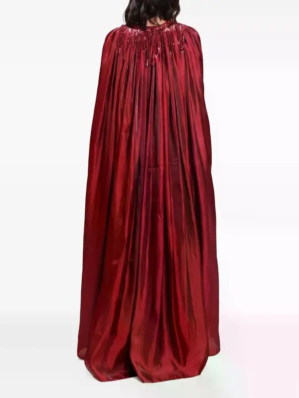 BARUNI Samarah Pleated Maxi Dress - Red
