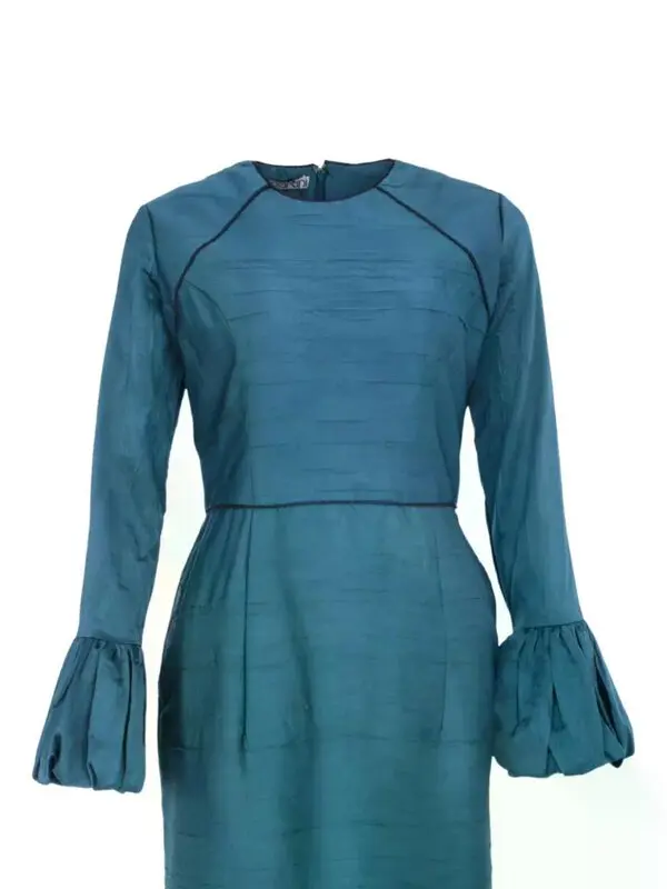 BARUNI Talia Ruffle-cuffs Maxi Dress - Blue