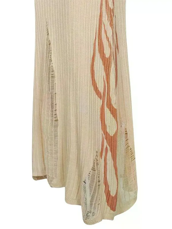 VISION OF SUPER Flame-print Midi Dress