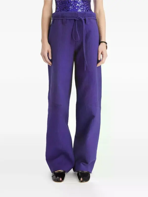 Tory Burch High-waisted Belted Trousers