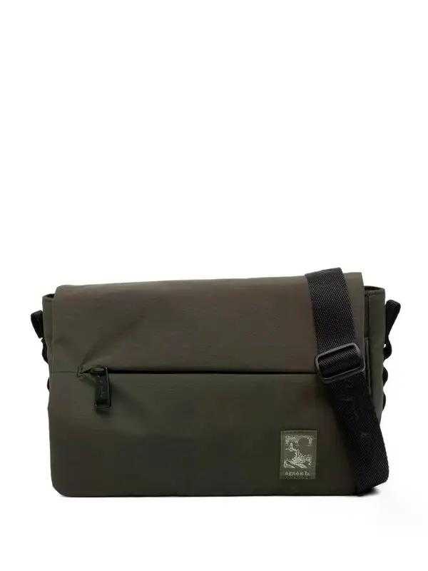 AGNÈS B. Logo-patched Shoulder Bag - Green