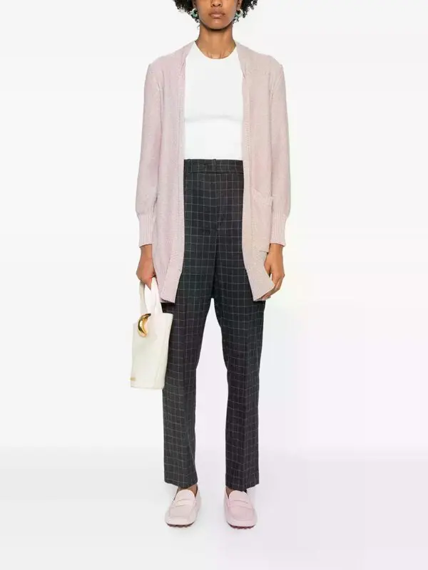 NIU Grid-pattern Straight Trousers