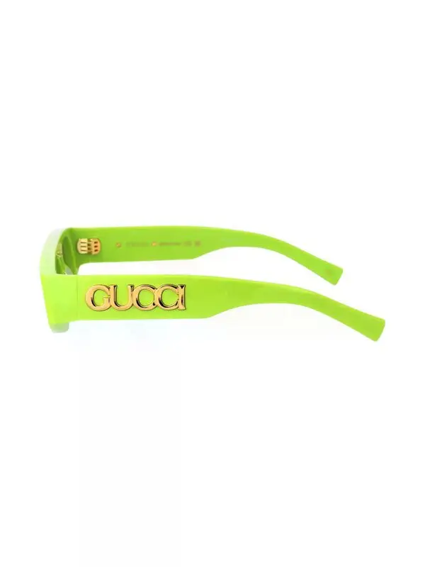 Gucci Logo-lettering Oval Sunglasses