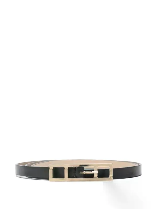 Fabiana Filippi Rectangle-buckle Leather Belt - Black