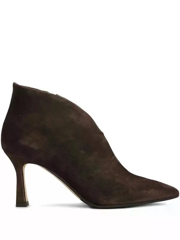 JULIE DEE Pointed-toe Leather Boots