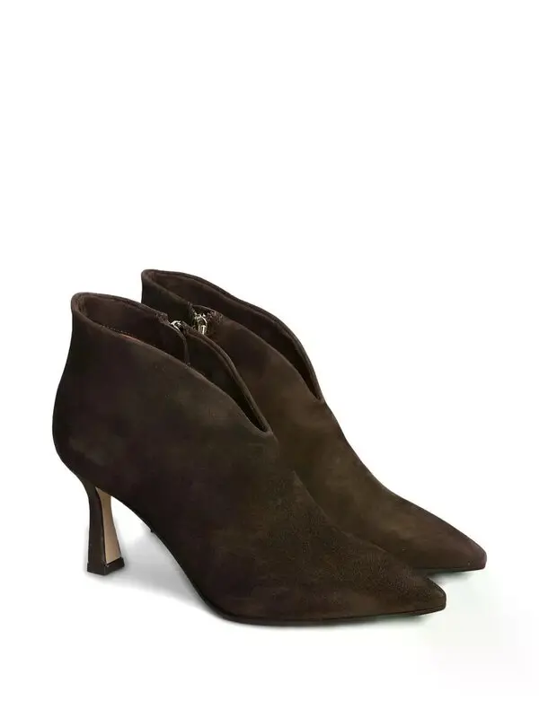 JULIE DEE Pointed-toe Leather Boots