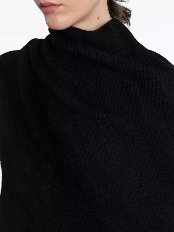 ENTIRE STUDIOS Ribbed Turtleneck Draped Sweater
