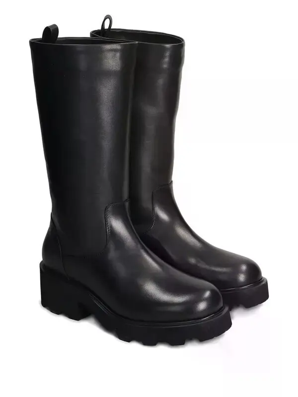 JULIE DEE Mid-calf Leather Boots