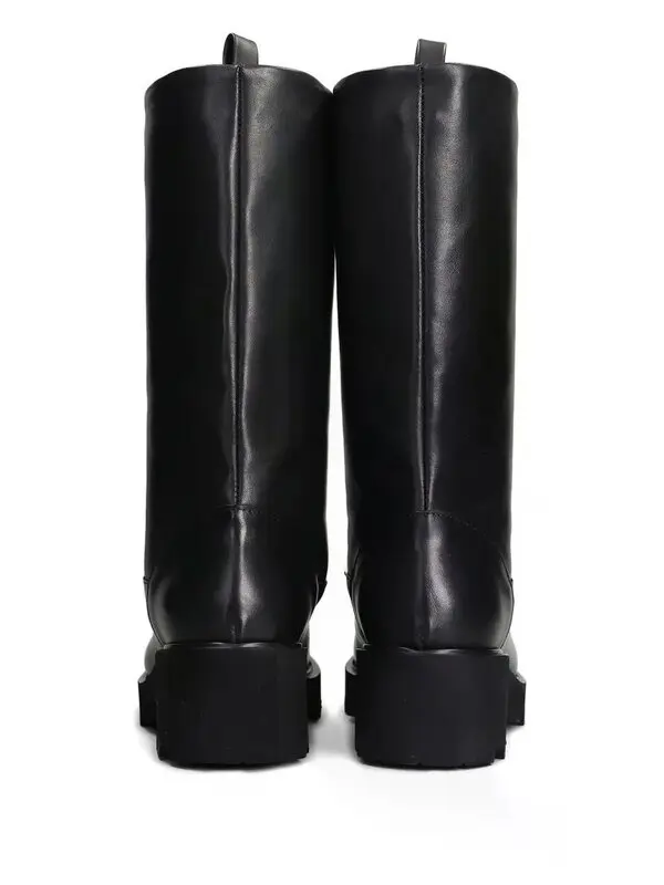 JULIE DEE Mid-calf Leather Boots