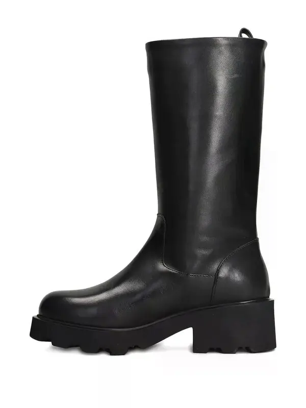 JULIE DEE Mid-calf Leather Boots
