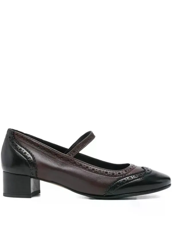 LORENA PAGGI Leather Brogue Pumps