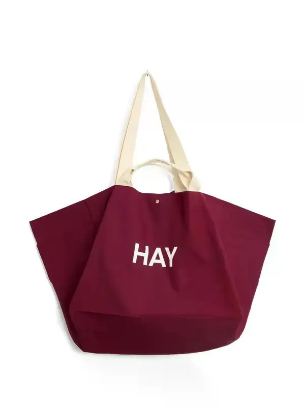 HAY Weekend Logo-print Canvas Tote Bag