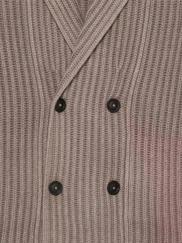 Iris Von Arnim Ribbed Double-breasted Cashmere Cardigan