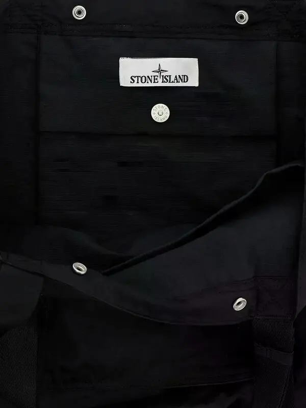 Stone Island Logo-patch Tote Bag - Black