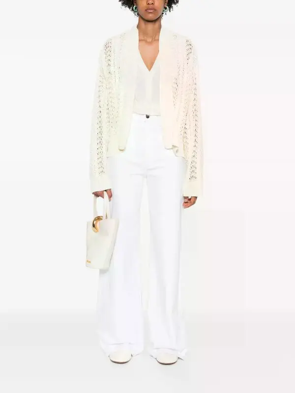 DANIELE FIESOLI Open-front Lace-knit Cardigan