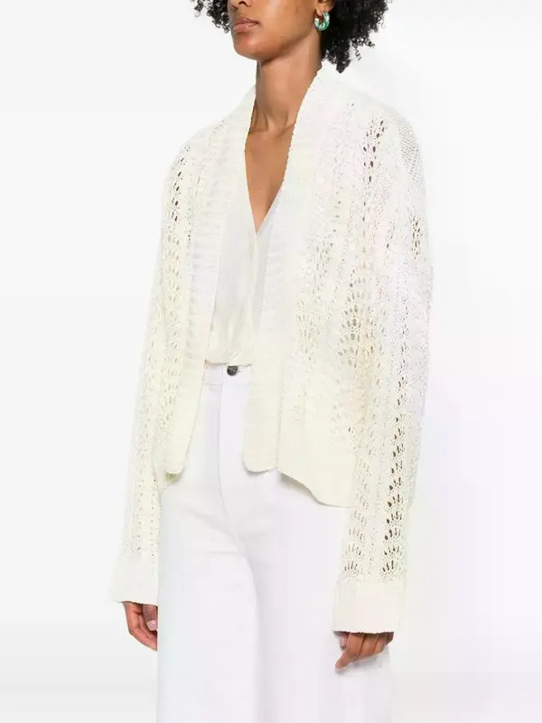 DANIELE FIESOLI Open-front Lace-knit Cardigan