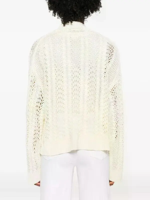 DANIELE FIESOLI Open-front Lace-knit Cardigan