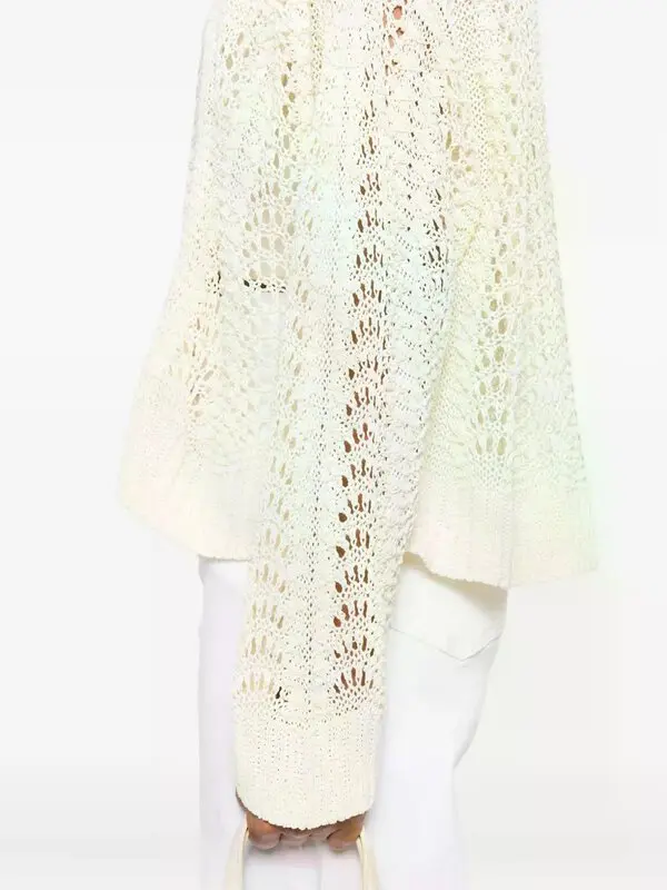 DANIELE FIESOLI Open-front Lace-knit Cardigan