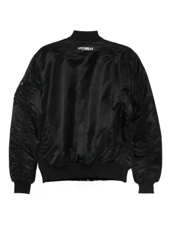 LUTZ HUELLE Ribbed Zip-fastening Bomber Jacket