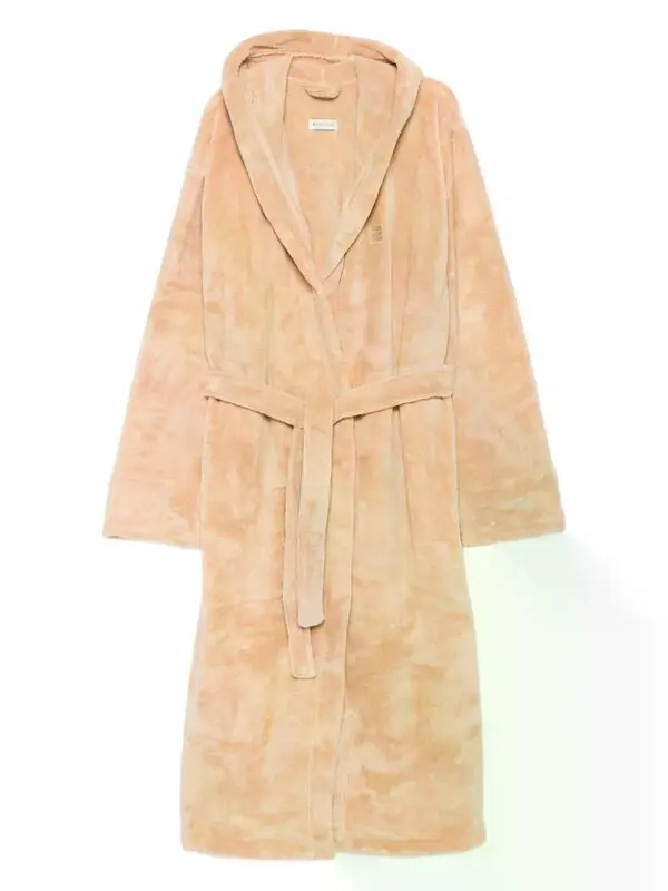 SOHO HOME Hooded Belted Robe - Neutrals