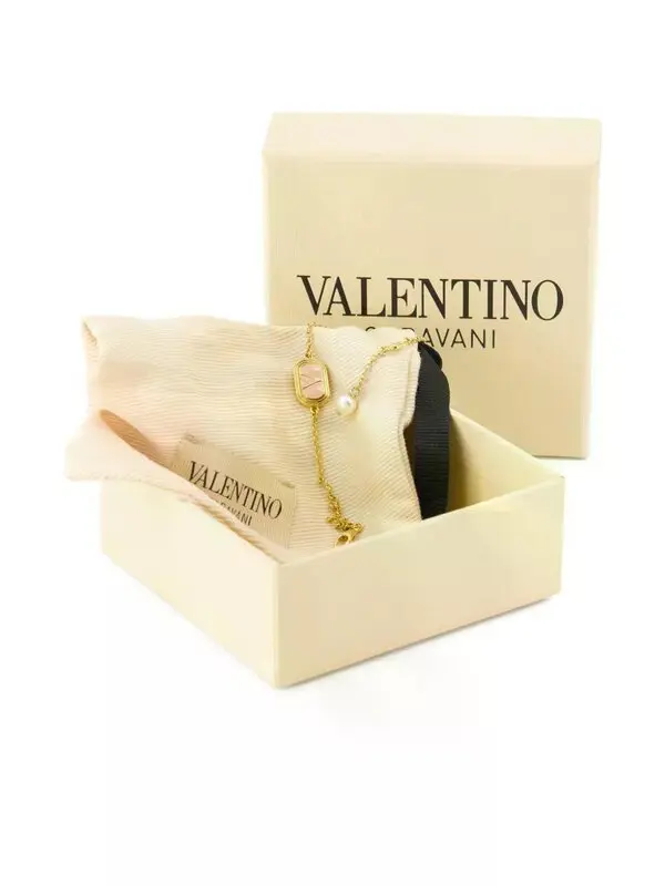 Valentino Garavani Logo-detail Bracelet - Gold