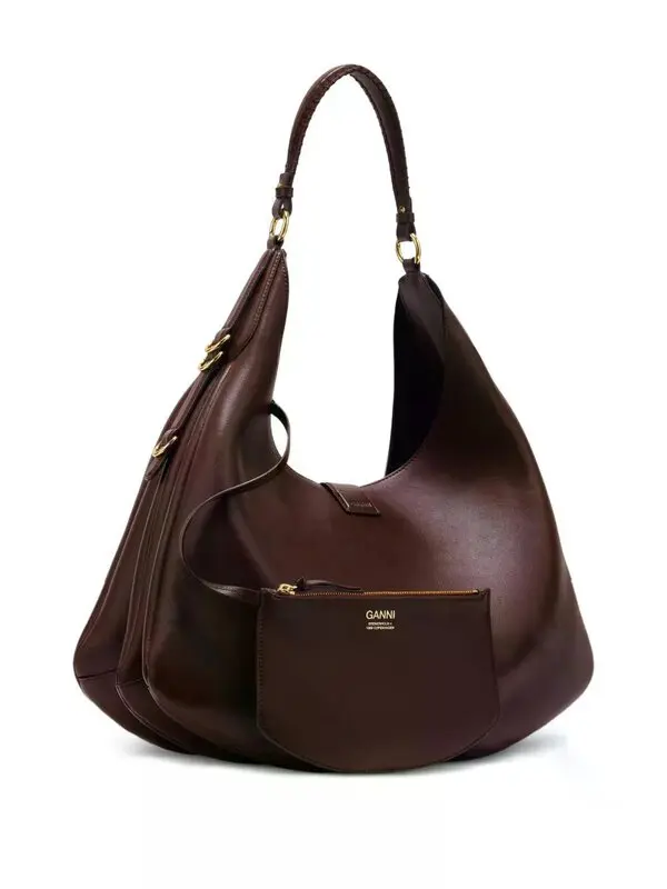 GANNI Large Kat Tote Bag - Brown
