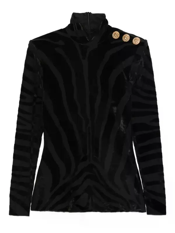 Balmain Printed Button Top