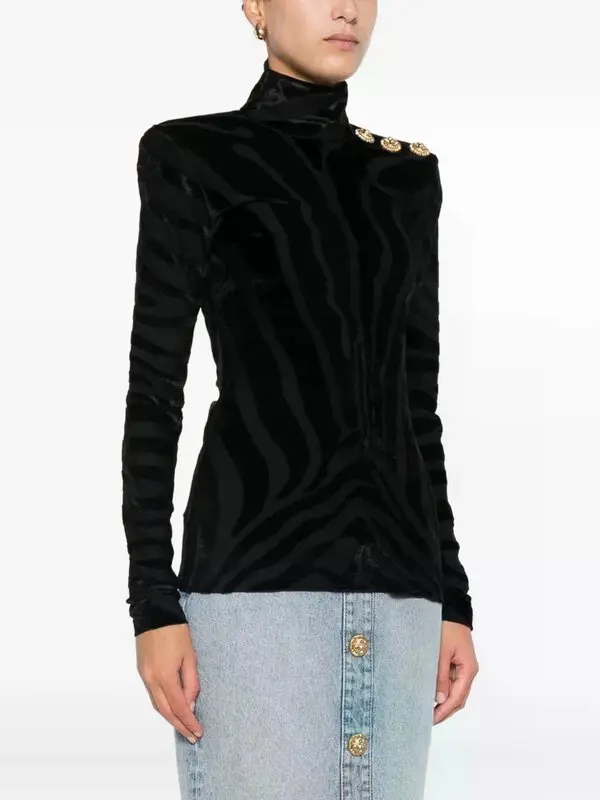 Balmain Printed Button Top