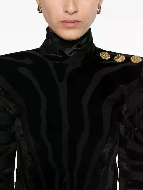 Balmain Printed Button Top