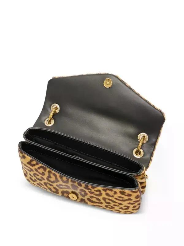 Roberto Cavalli Leopard-print Chain Shoulder Bag