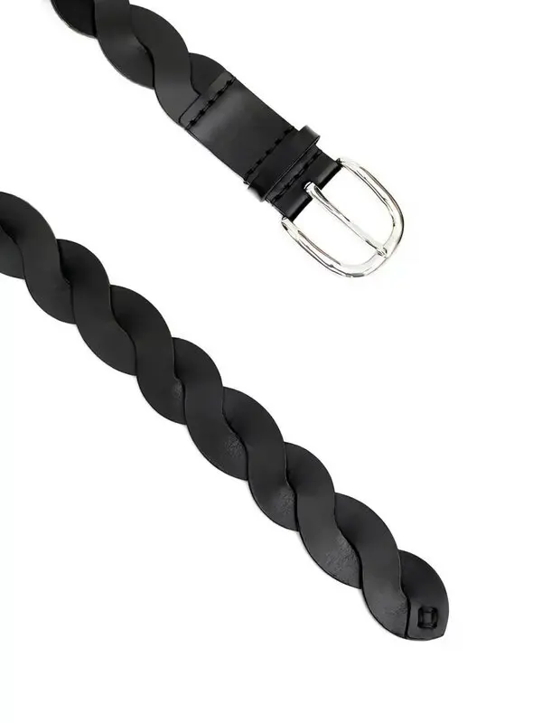 Isabel Marant Étoile Braided Leather Belt With Rectangular Buckle