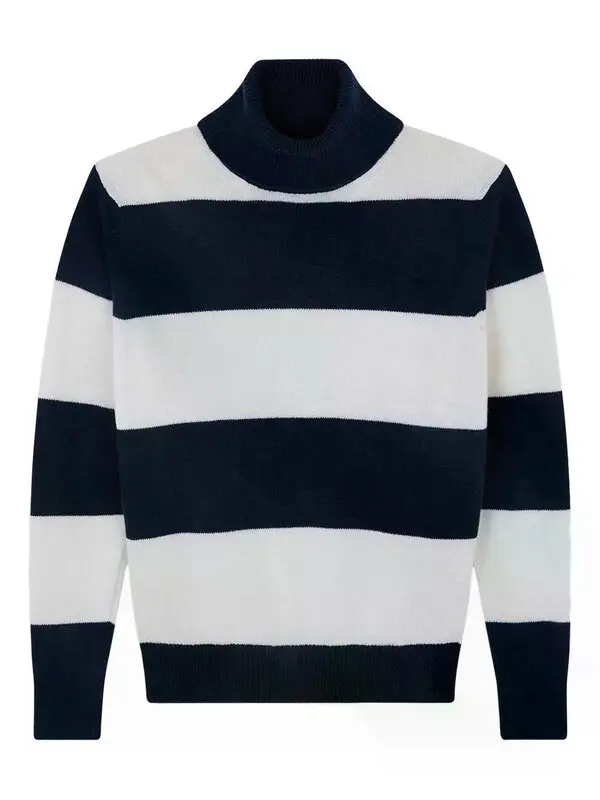 Paul & Shark Striped Turtleneck Sweater - Blue