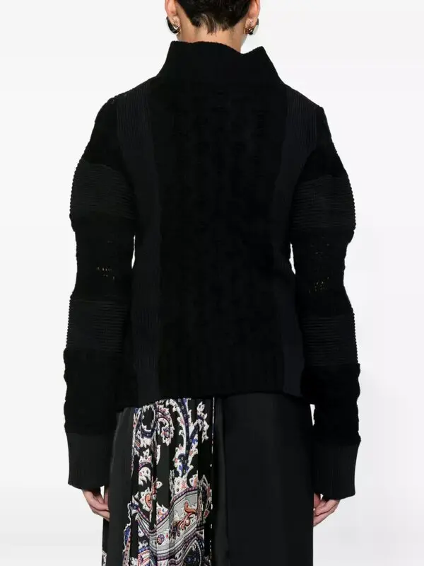 Sacai Cable-knit Zip-up Cardigan