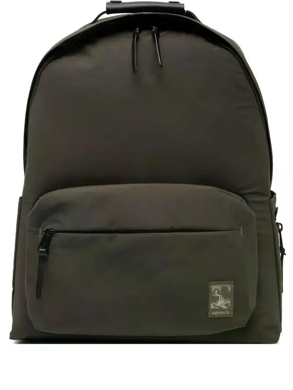 AGNÈS B. Logo-patched Backpack - Green
