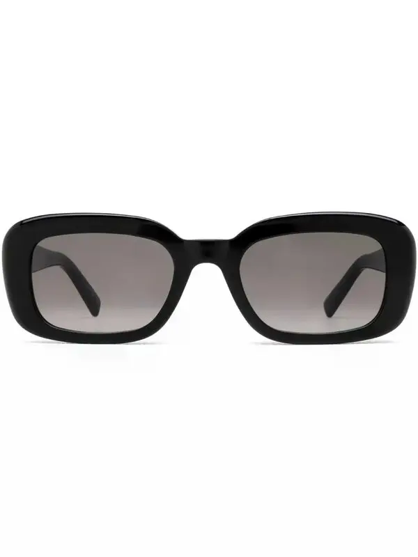 Saint Laurent Cassandre-plaque Sunglasses - Black