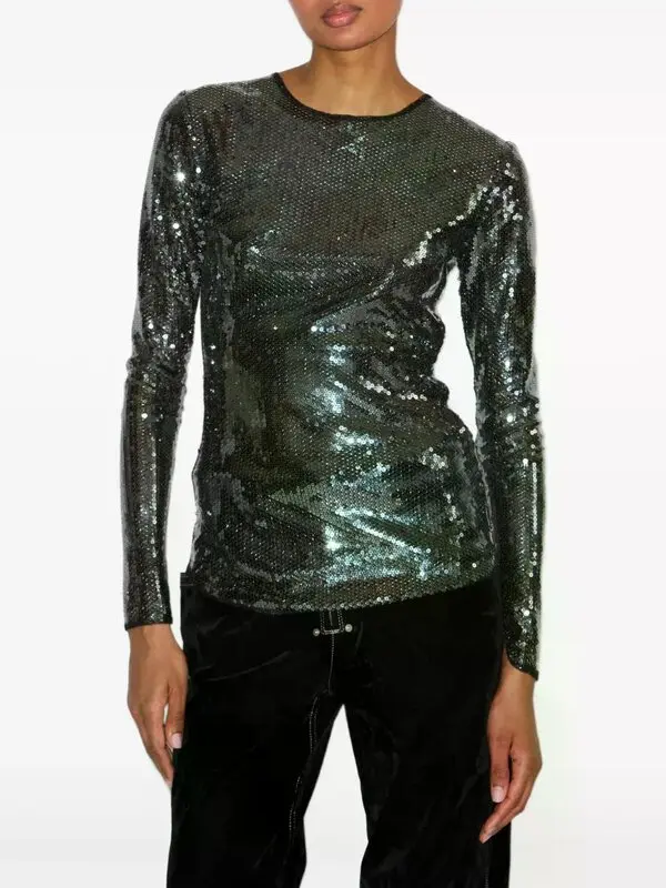 Isabel Marant Étoile Hilda Sequin Long-sleeve Top