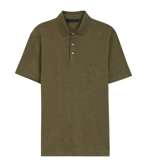 BOSS X Beckham Linen Polo Shirt - Green