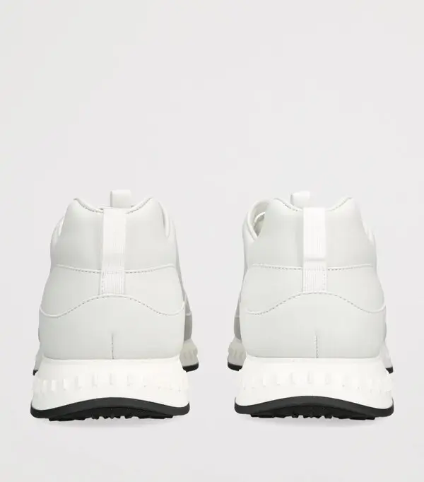 John Lobb Leather Elastic Sneakers - White