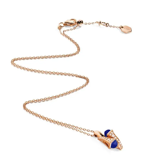 MARLI NEW YORK Diamond And Lapis Lazuli Cleo Necklace - Rose Gold
