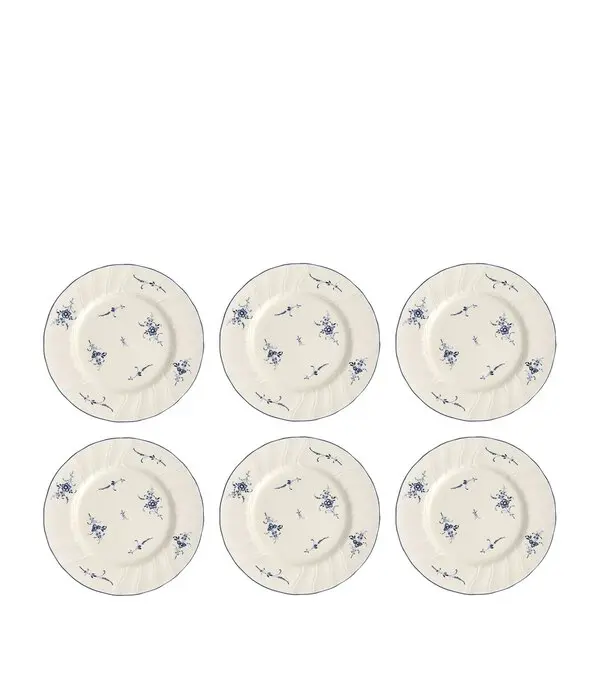 VILLEROY & BOCH Set Of 6 Old Luxembourg Salad Plates - White